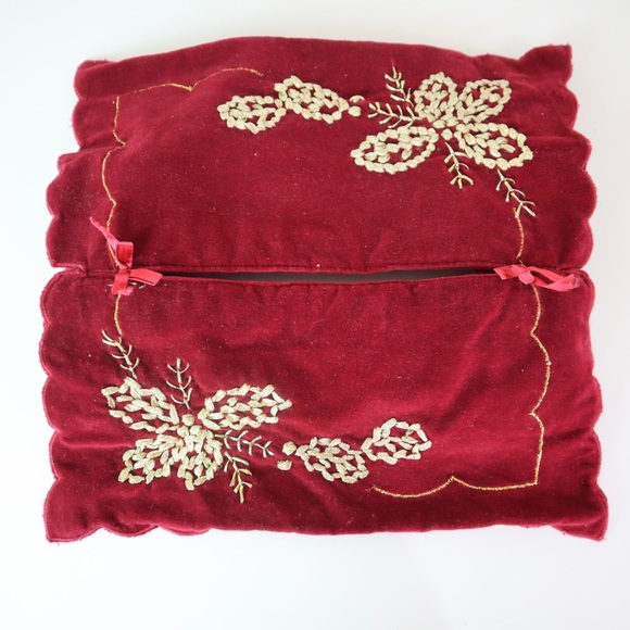 Holiday | Vintage Christmas Velvet Tissue Box Cover | Poshmark